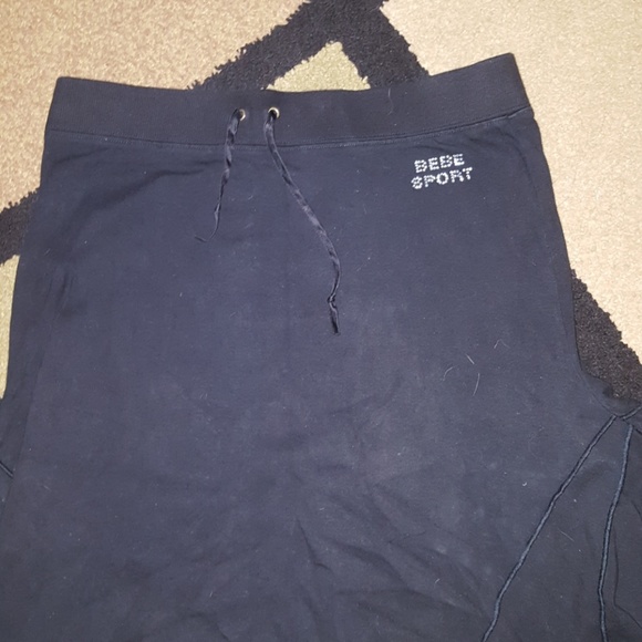 bebe | Skirts | Bebe Sport Logo Shark Bite Skirt M Black | Poshmark